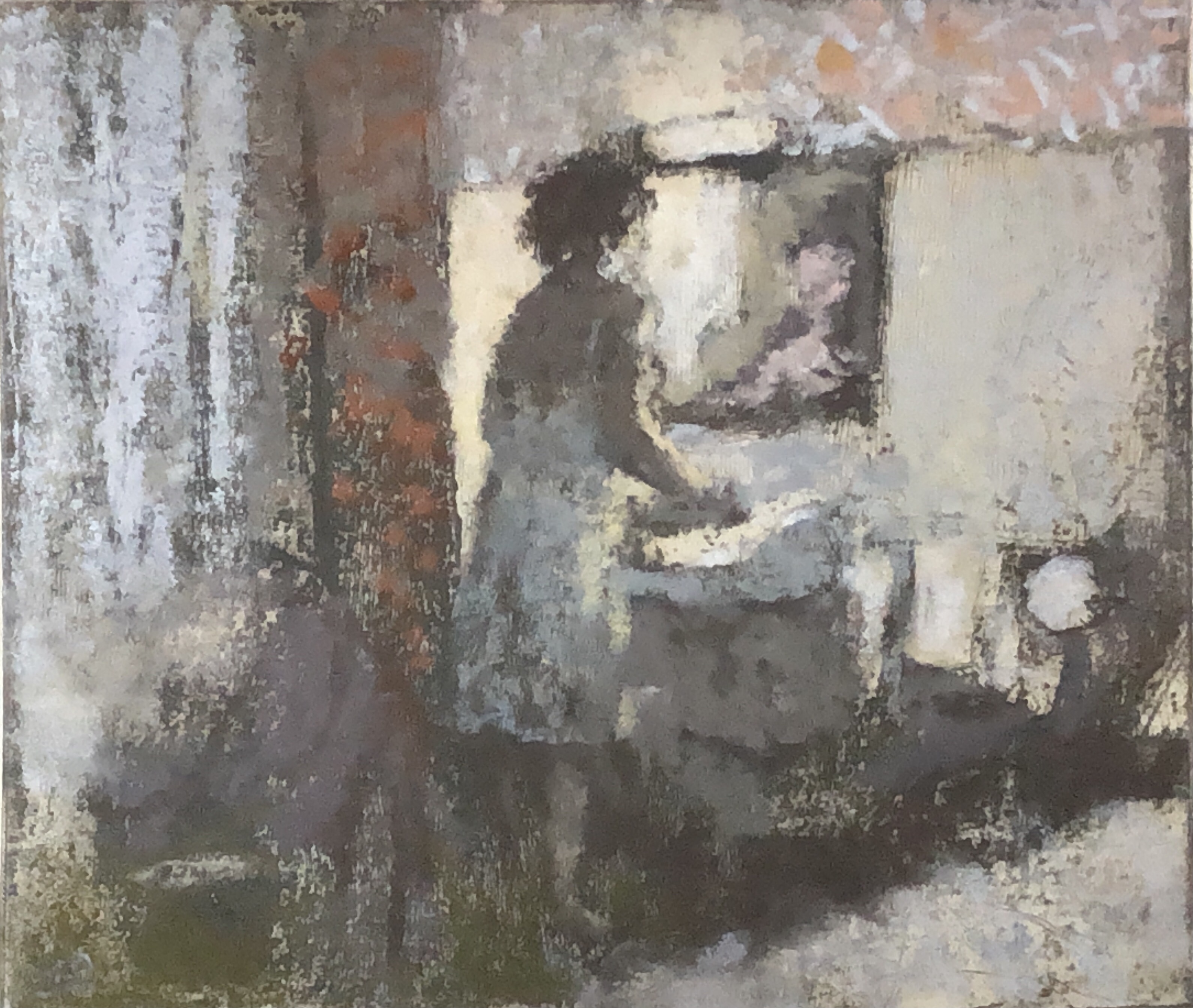 Bernard Dunstan, At the Basin | Freya Mitton 20th Century British Art