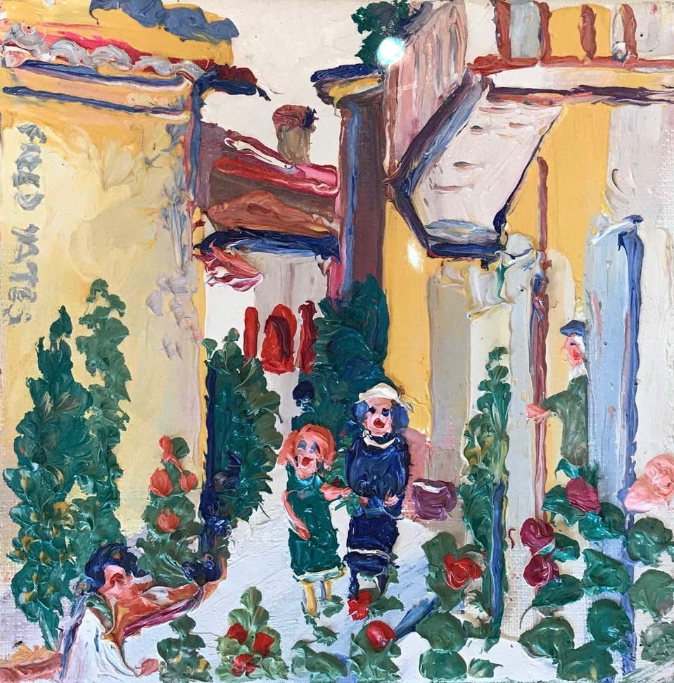 Fred Yates, Hollyhocks | Freya Mitton 20th Century British Art