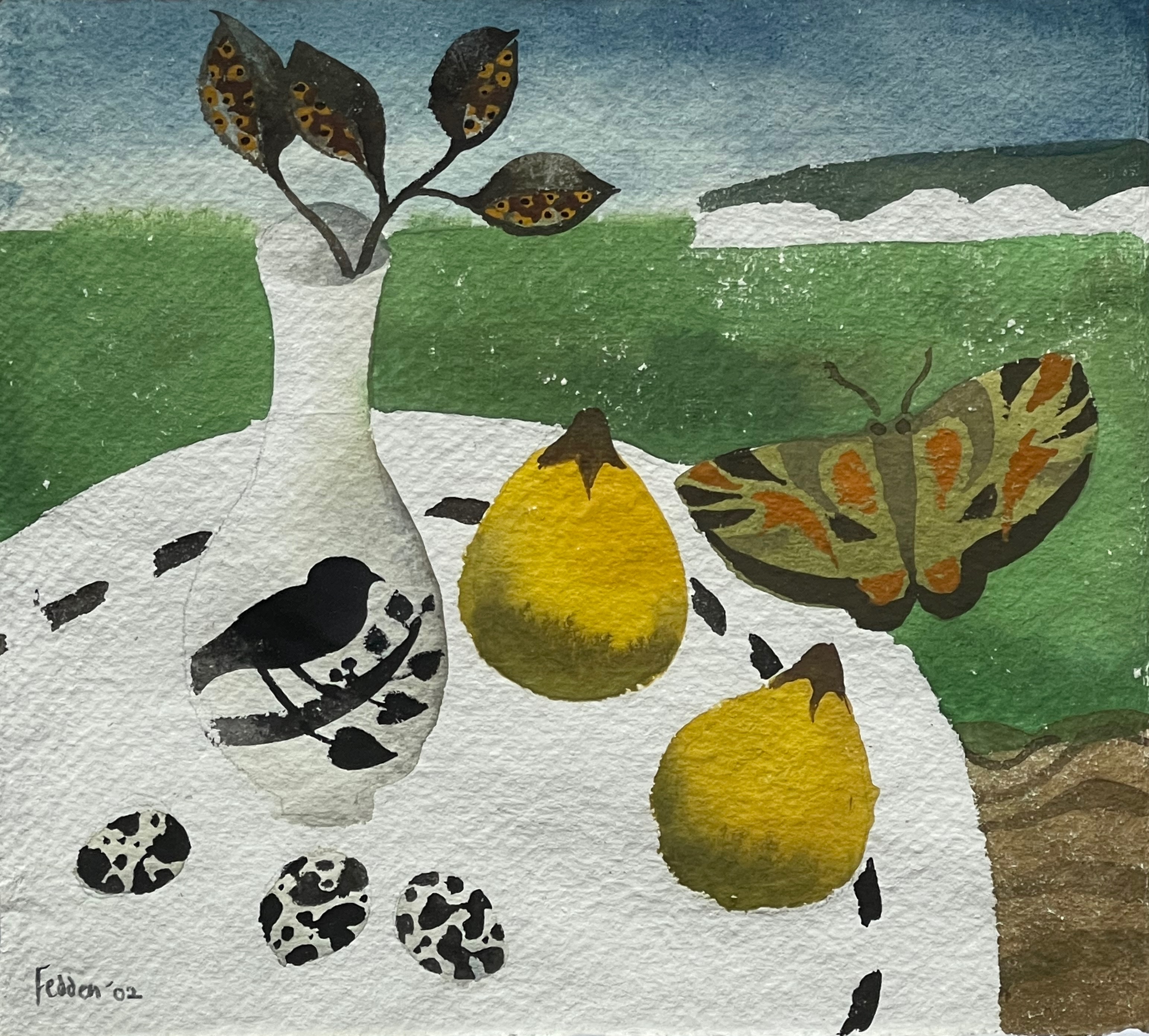 Mary Fedden, Vase with two Quinces and a Butterfly | Freya Mitton 20th ...